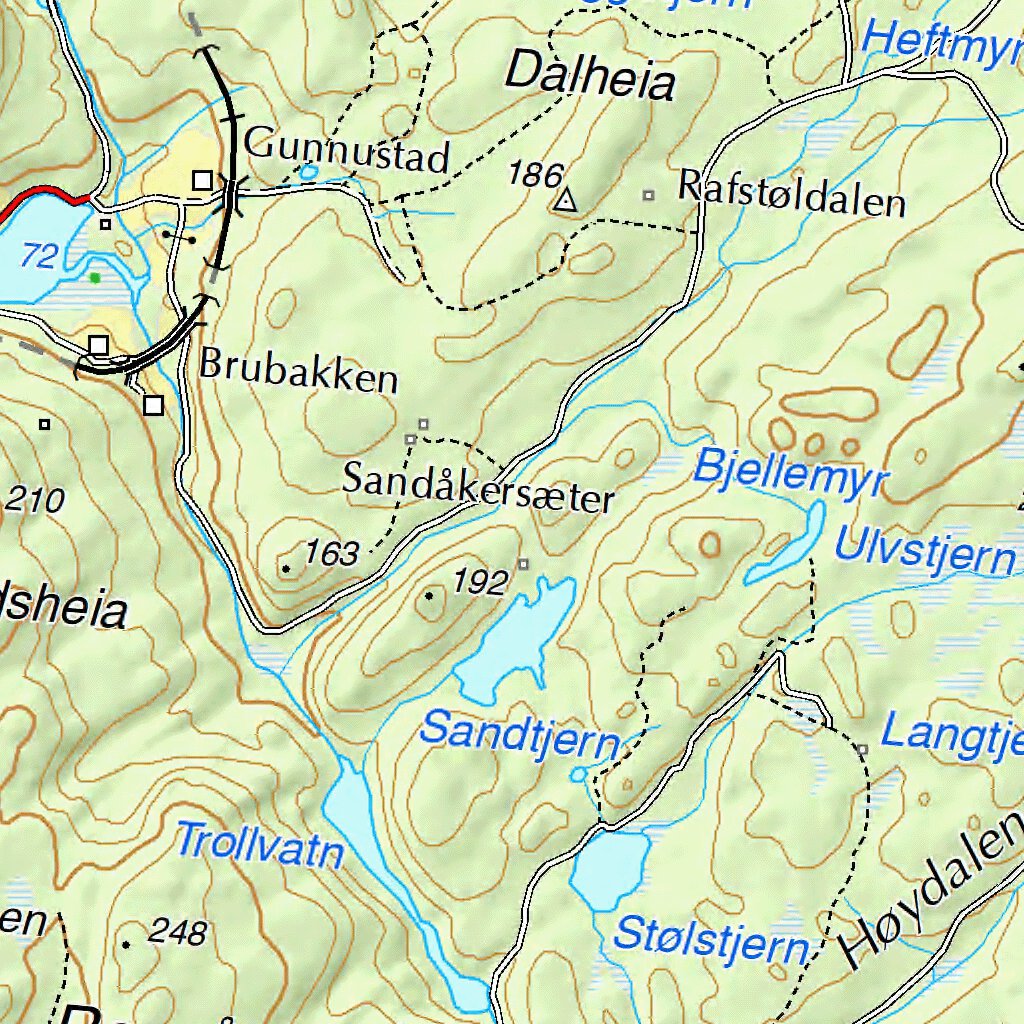 Municipality of Gjerstad Map by The Norwegian Mapping Authority ...