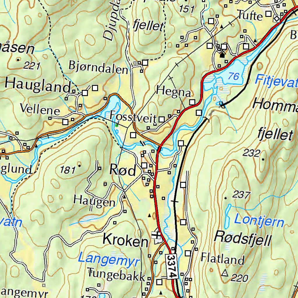 Municipality of Gjerstad Map by The Norwegian Mapping Authority ...