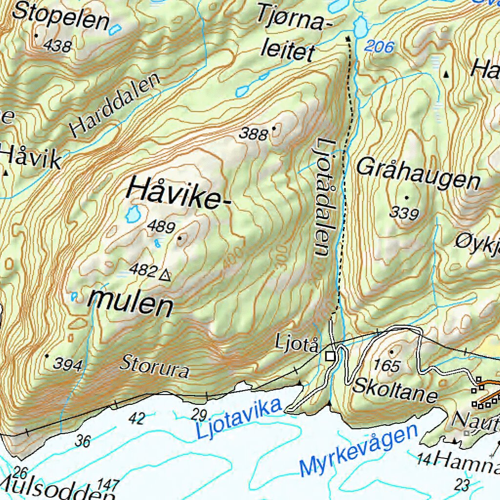 Municipality of Bjørnafjorden Map by The Norwegian Mapping Authority ...