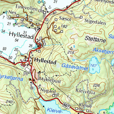 Municipality of Hyllestad Map by The Norwegian Mapping Authority ...