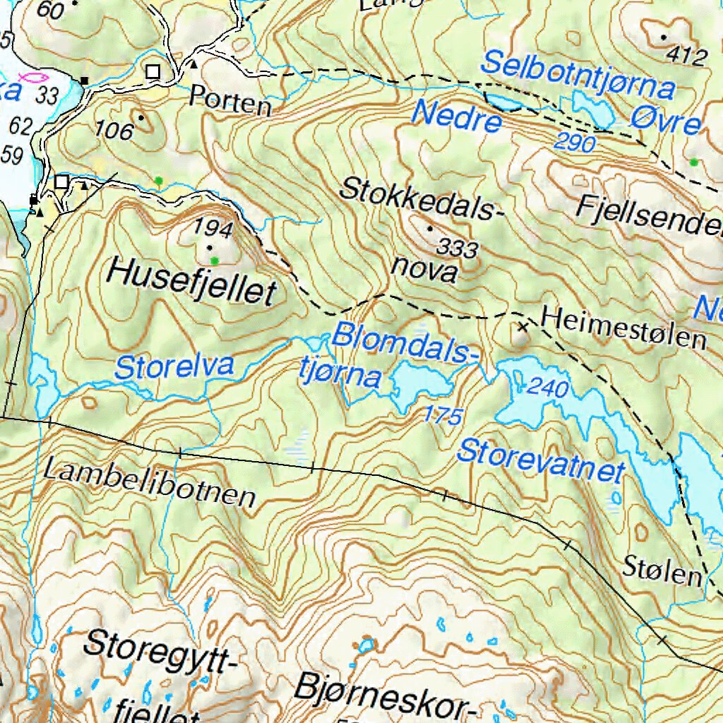 Municipality of Hyllestad Map by The Norwegian Mapping Authority ...