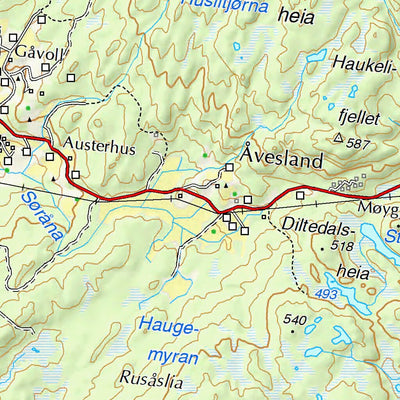 Municipality of Evje og Hornnes Map by The Norwegian Mapping Authority ...