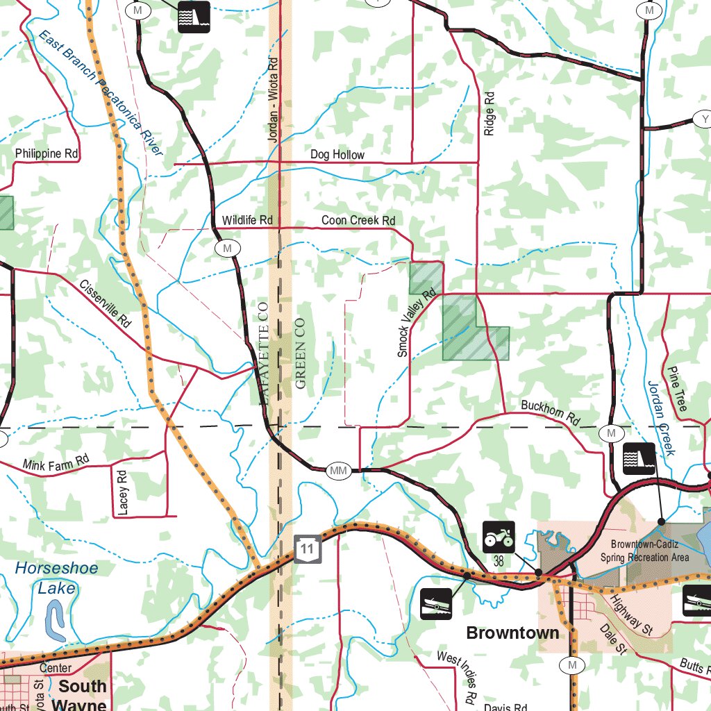 Southern WI All-Outdoors Atlas & Field Guide pg. 150-151 Map by ...
