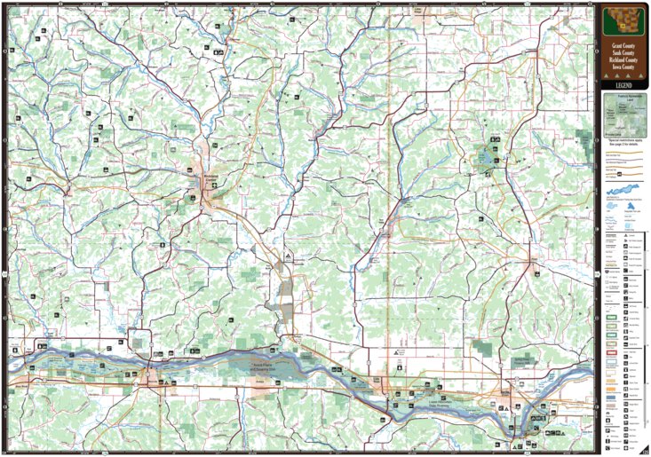 Southern WI All-Outdoors Atlas & Field Guide pg. 124-125 Map by ...
