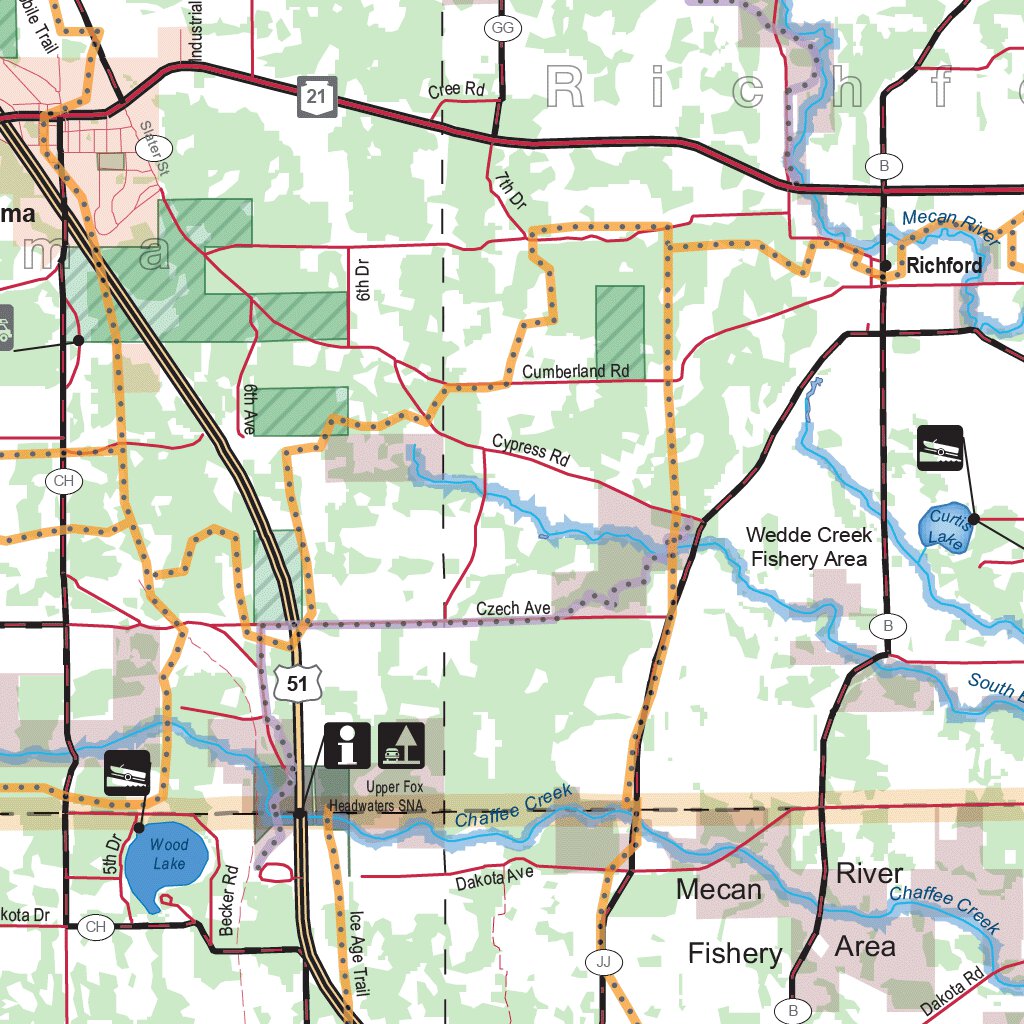 Southern WI All-Outdoors Atlas & Field Guide pg. 100-101 Map by ...