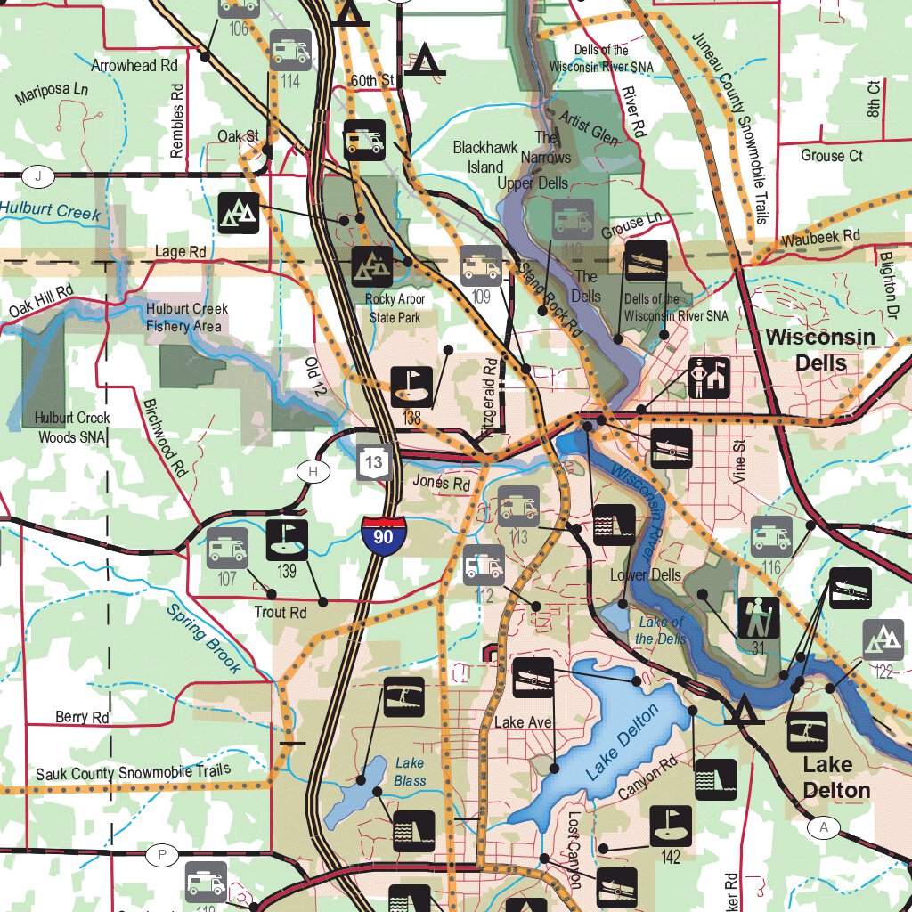 Southern WI All-Outdoors Atlas & Field Guide pg. 114-115 Map by ...