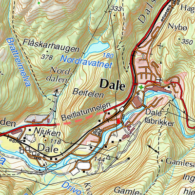 Municipality of Vaksdal Map by The Norwegian Mapping Authority | Avenza ...