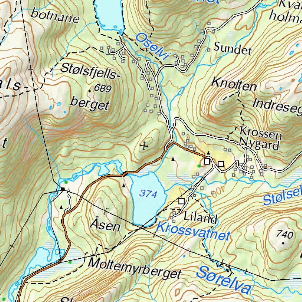 Municipality of Modalen Map by The Norwegian Mapping Authority | Avenza ...