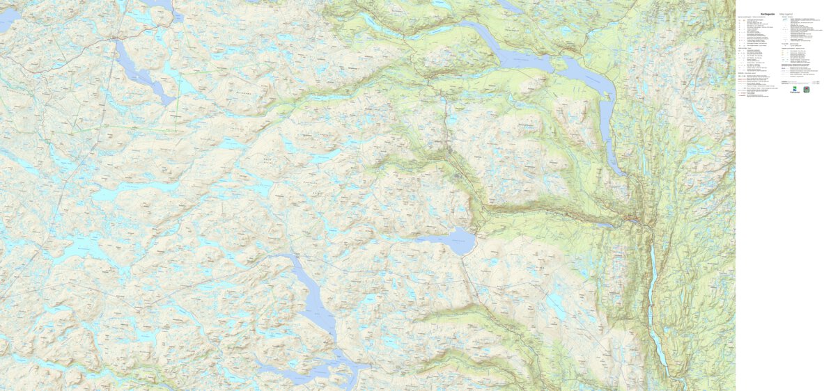 Municipality of Nore og Uvdal Map by The Norwegian Mapping Authority ...