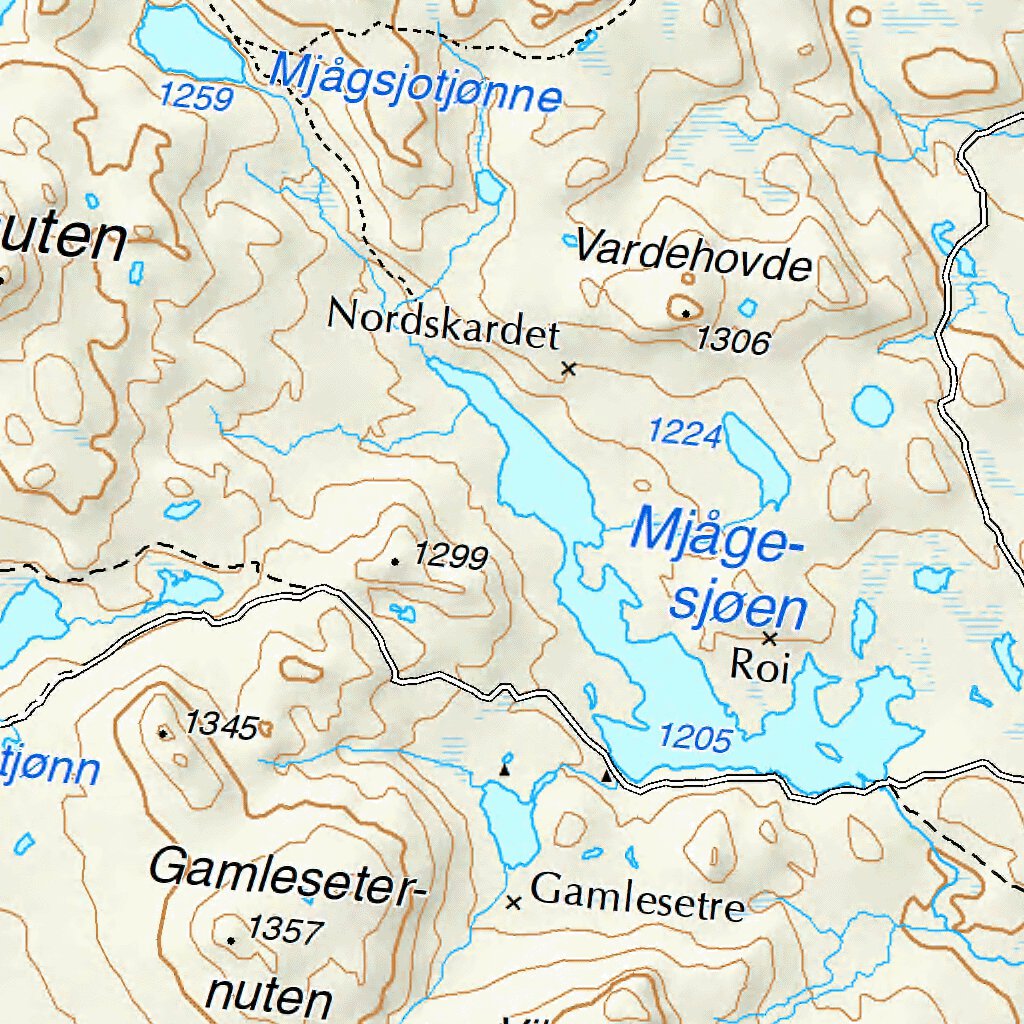 Municipality of Nore og Uvdal Map by The Norwegian Mapping Authority ...