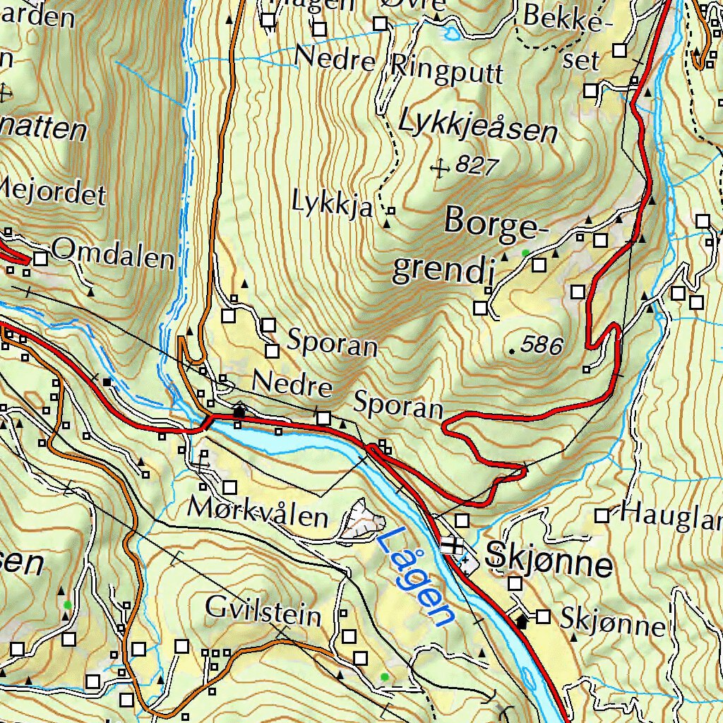 Municipality of Nore og Uvdal Map by The Norwegian Mapping Authority ...