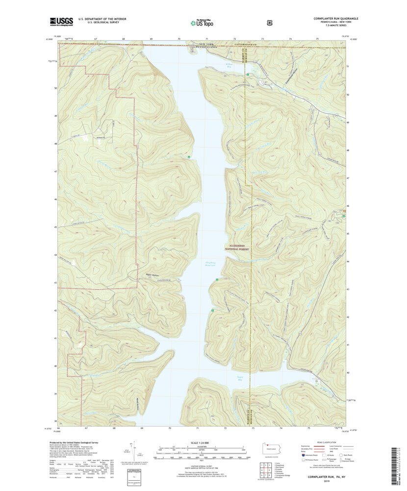 Cornplanter Run, PA (2019, 24000-Scale) Map by United States Geological ...