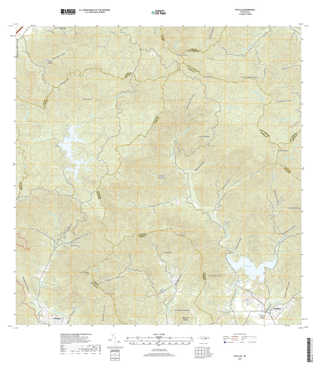 Patillas, PR (2018, 20000-Scale) Map by United States Geological Survey ...