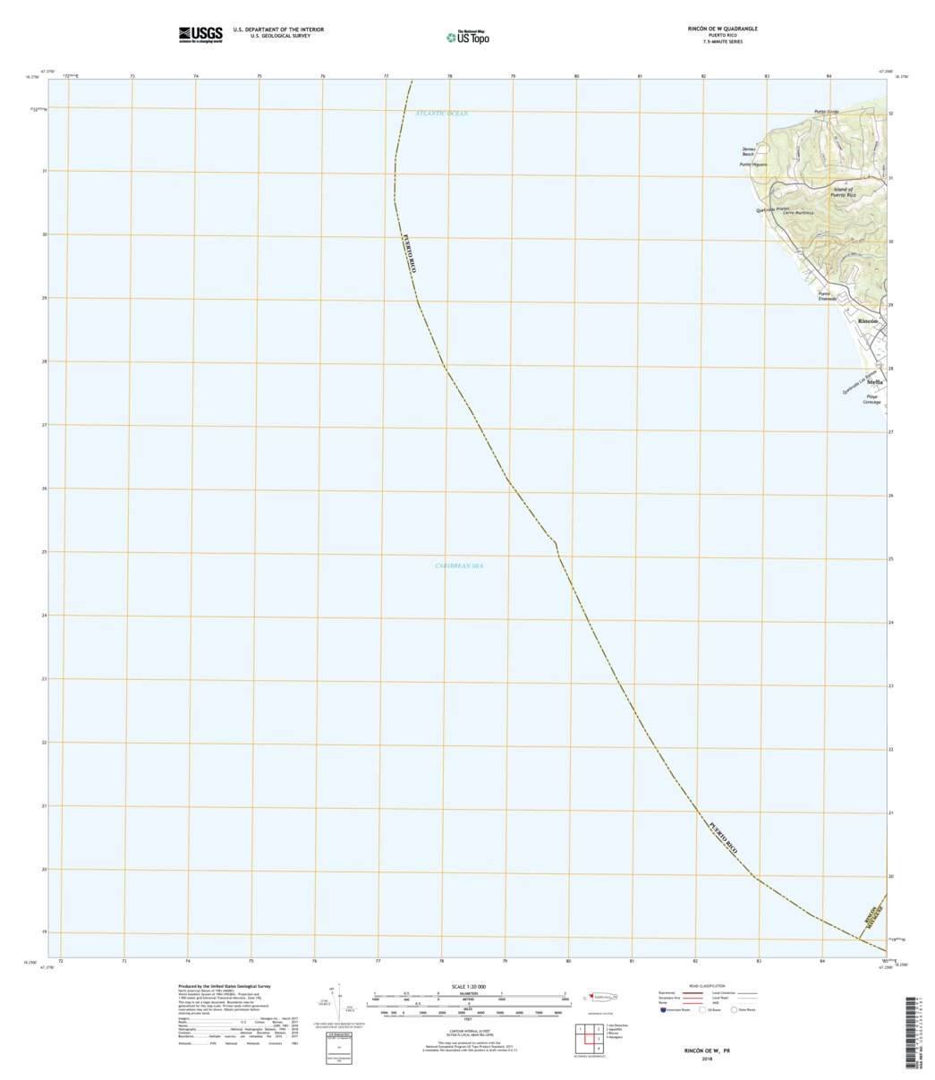 Rincon OE W, PR (2018, 20000-Scale) Map by United States Geological ...