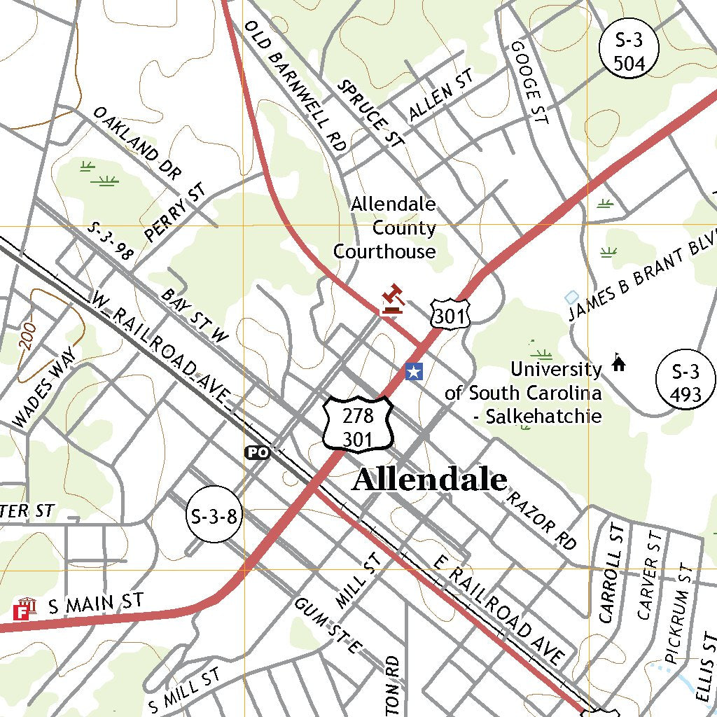 Allendale, SC (2020, 24000-Scale) Map by United States Geological ...