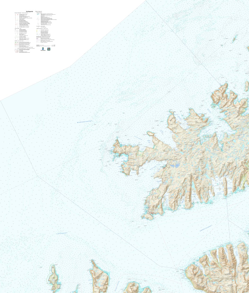 Municipality of Hasvik Map by The Norwegian Mapping Authority | Avenza Maps