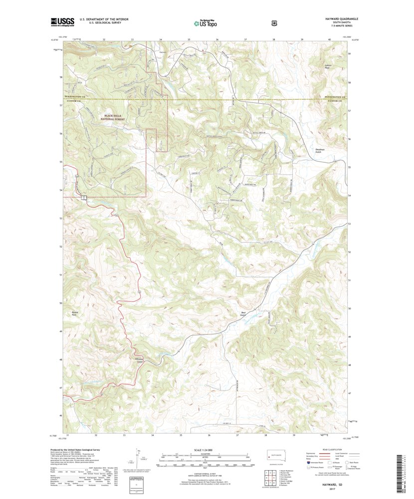Hayward, SD (2017, 24000-Scale) Map by United States Geological Survey ...