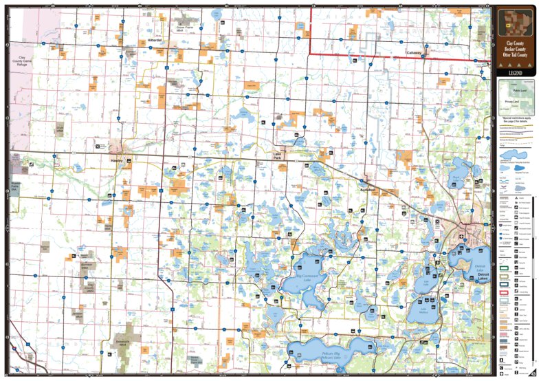 Central-Northwest MN All-Outdoors Atlas & Field Guide pg. 042-043 Map ...