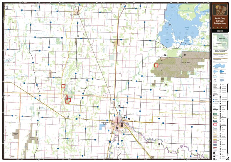 Central-Northwest MN All-Outdoors Atlas & Field Guide pg. 018-019 map ...