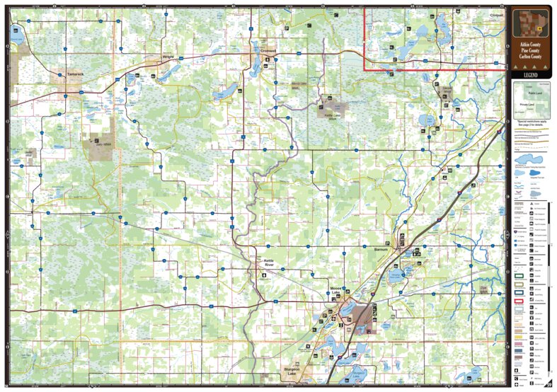 Central-Northwest MN All-Outdoors Atlas & Field Guide pg. 058-059 Map ...