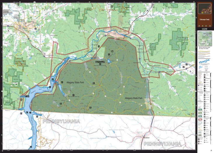 Western NY All-Outdoors Atlas & Field Guide pg. 076-077 Map by ...