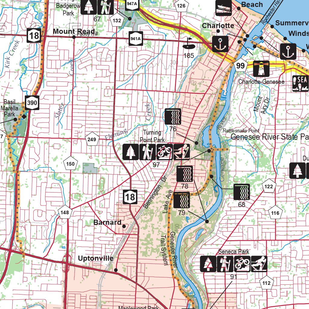 Western NY All-Outdoors Atlas & Field Guide pg. 142-143 Map by ...
