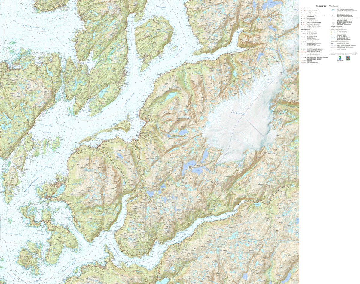 Municipality of Kvinnherad Map by The Norwegian Mapping Authority ...