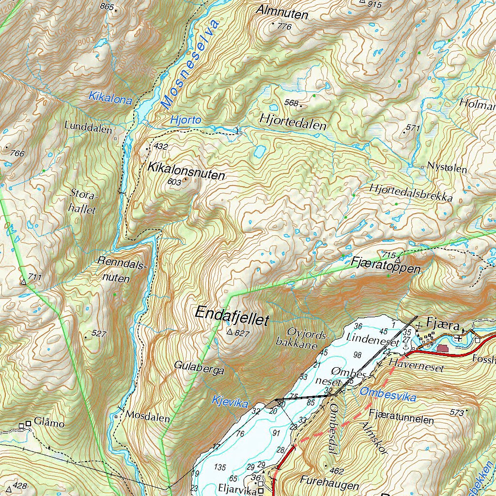 Municipality of Kvinnherad Map by The Norwegian Mapping Authority ...