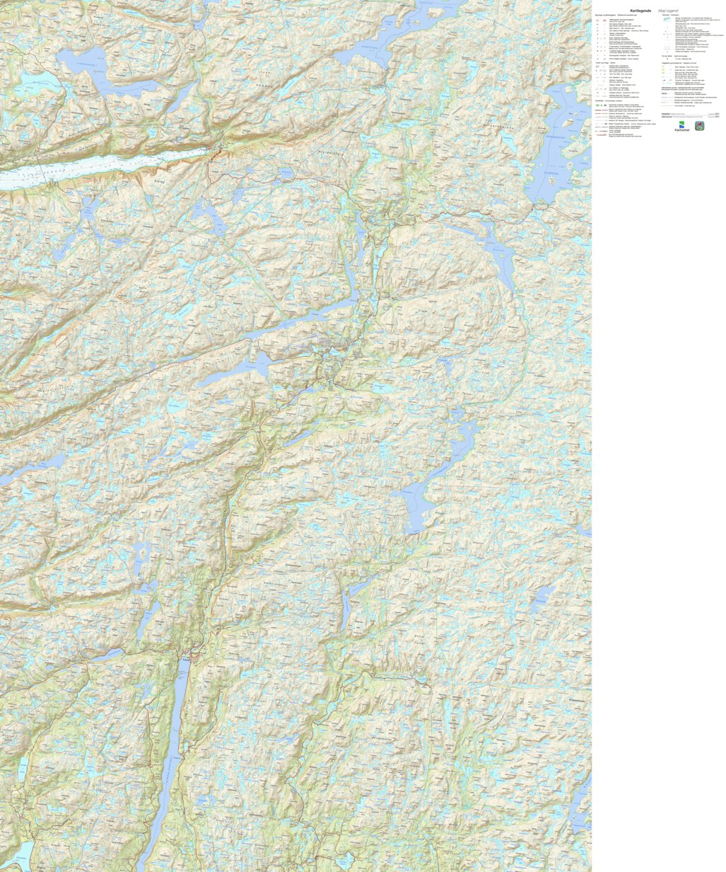 Municipality of Sirdal Map by The Norwegian Mapping Authority | Avenza Maps