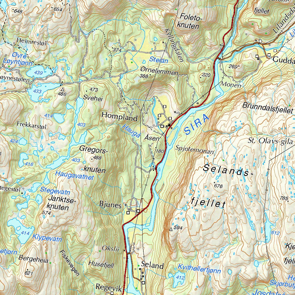 Municipality of Sirdal Map by The Norwegian Mapping Authority | Avenza Maps