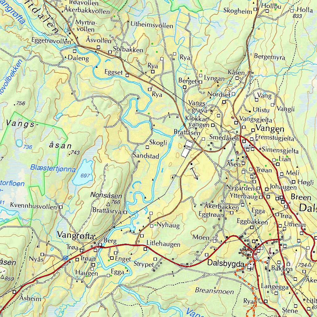 Municipality of Os Map by The Norwegian Mapping Authority | Avenza Maps