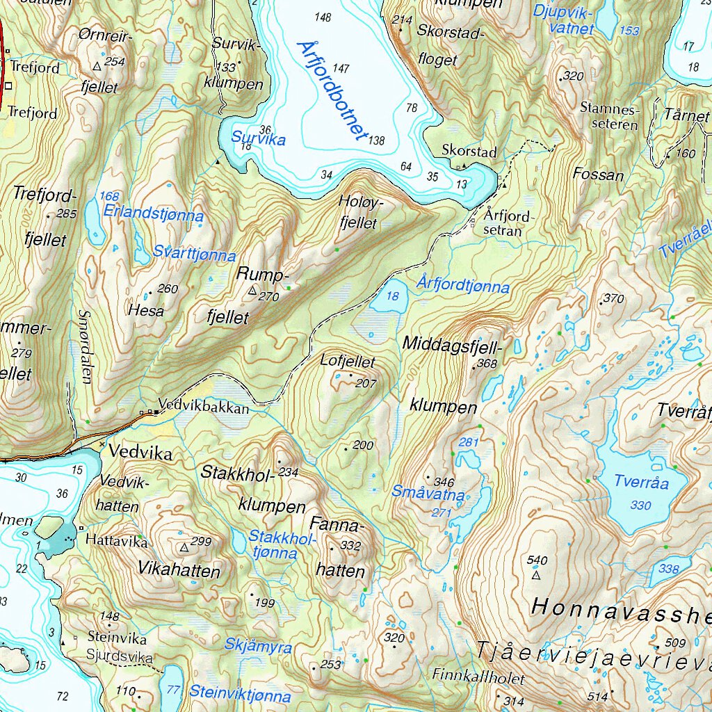 Municipality of Flatanger Map by The Norwegian Mapping Authority ...