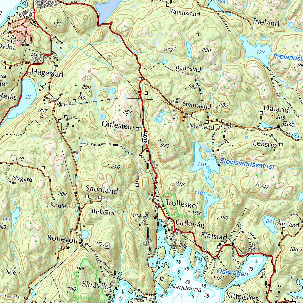 Municipality of Lyngdal Map by The Norwegian Mapping Authority | Avenza ...
