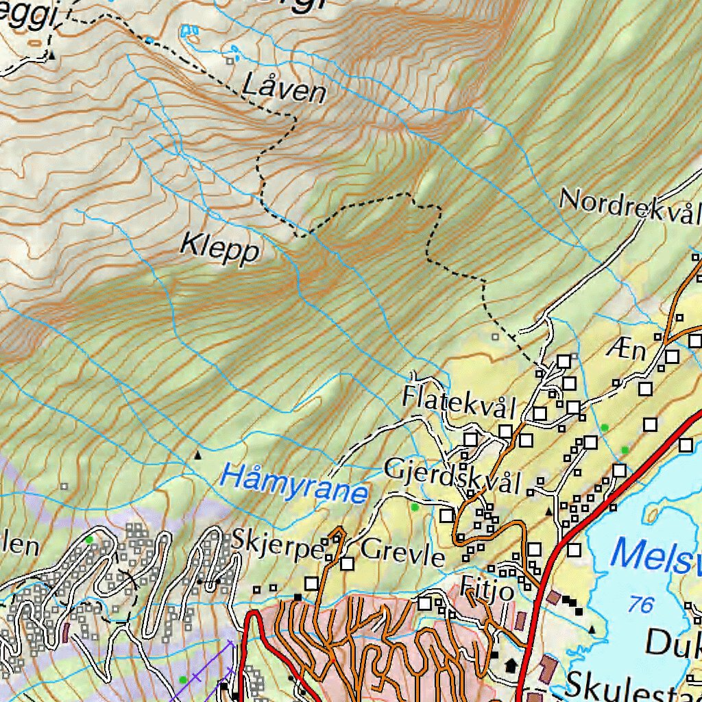 Municipality of Voss Map by The Norwegian Mapping Authority | Avenza Maps