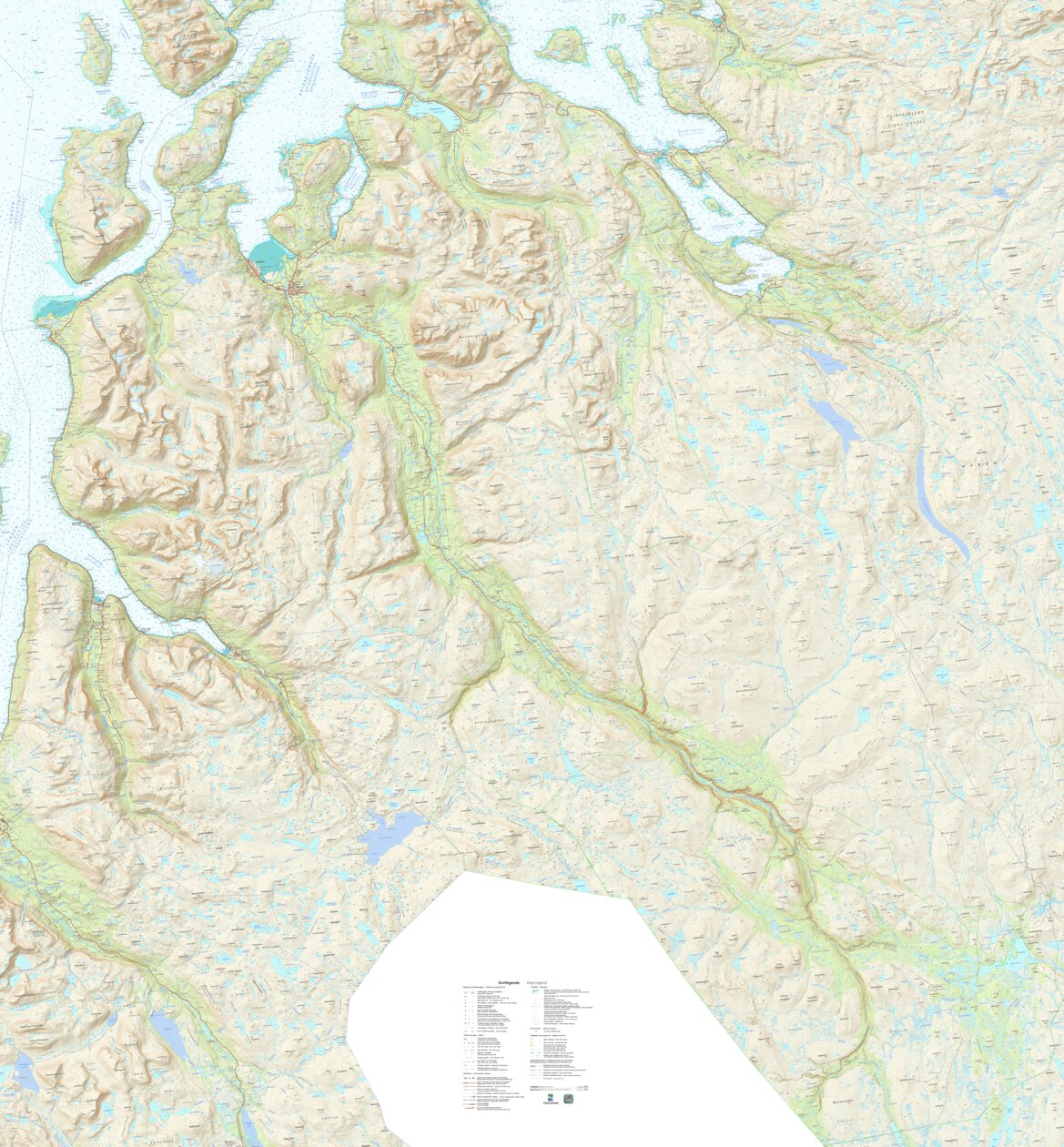 Municipality of Nordreisa Map by The Norwegian Mapping Authority ...