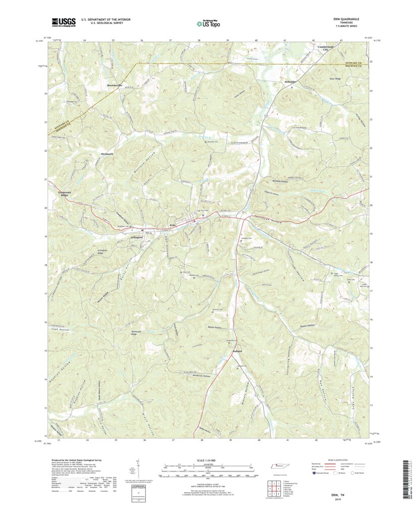Erin, TN (2019, 24000-Scale) Map by United States Geological Survey ...