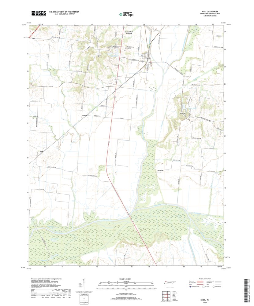 Rives, TN (2019, 24000-Scale) Map by United States Geological Survey ...