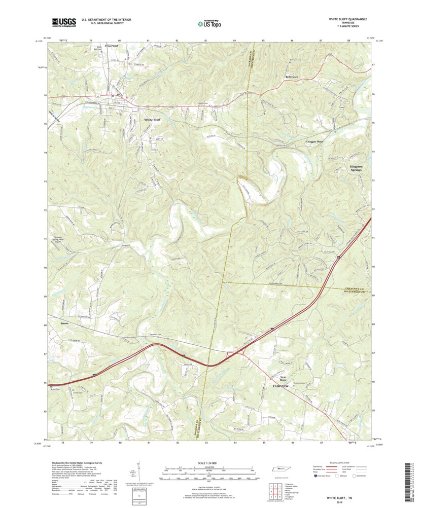 White Bluff, TN (2019, 24000-Scale) Map by United States Geological ...