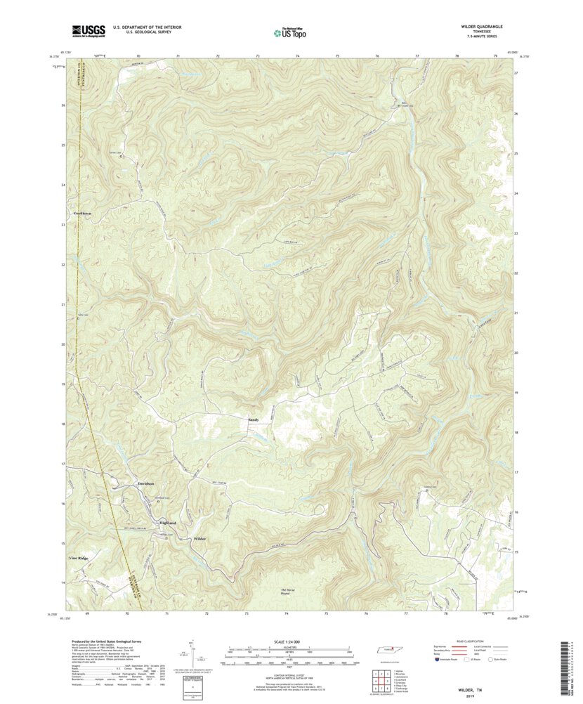 Wilder, TN (2019, 24000-Scale) Map by United States Geological Survey ...