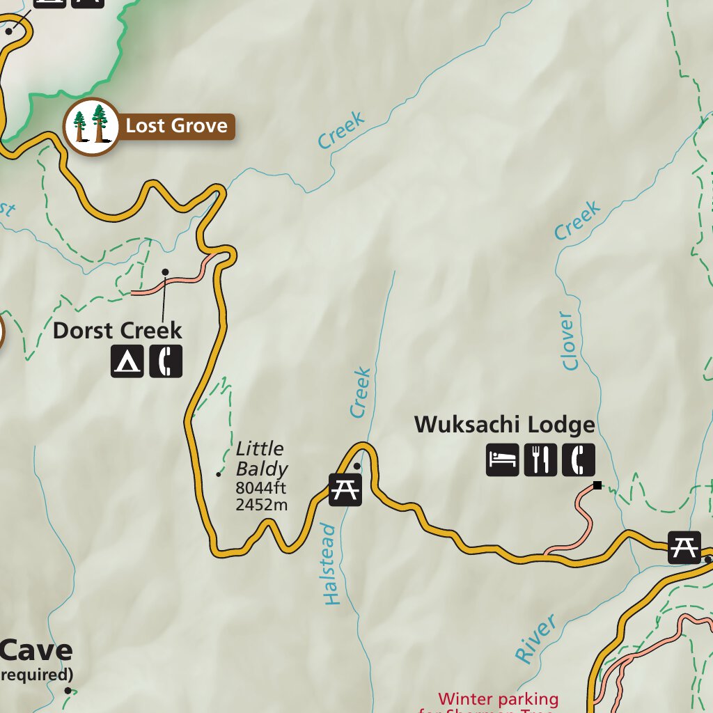 Sequoia and Kings Canyon National Parks - Driving Map by US National ...