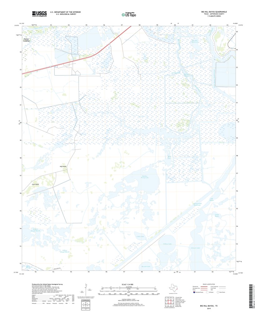 Big Hill Bayou, TX (2019, 24000-Scale) Map by United States Geological ...