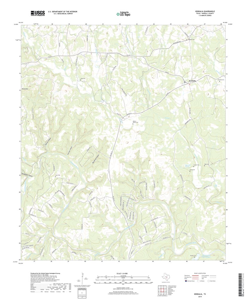 Kendalia, TX (2019, 24000-Scale) Map by United States Geological Survey ...