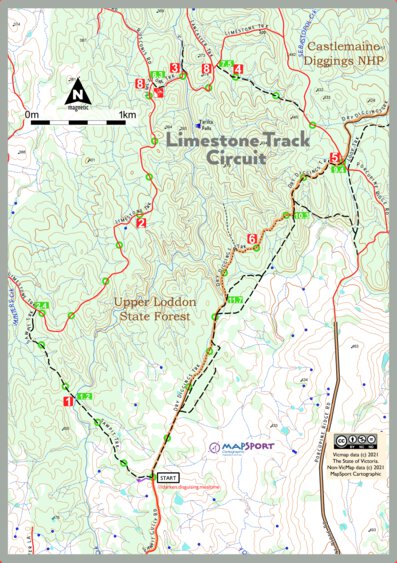 Limestone Track MTB Ride Circuit Map by MapSport Cartographic | Avenza Maps