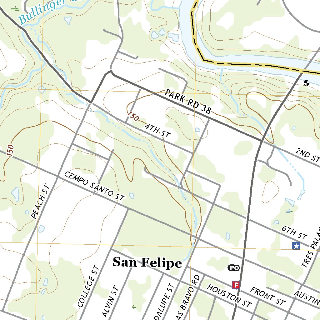 San Felipe, TX (2019, 24000-Scale) Map by United States Geological ...