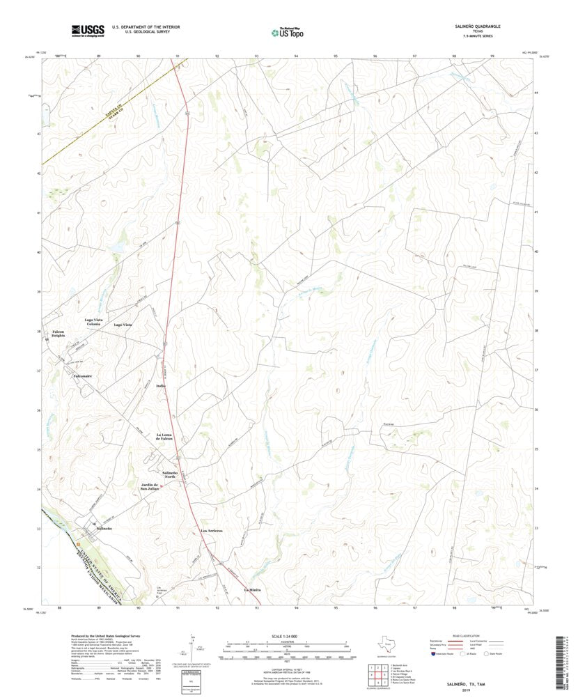 Salineno, TX (2019, 24000-Scale) Map by United States Geological Survey ...