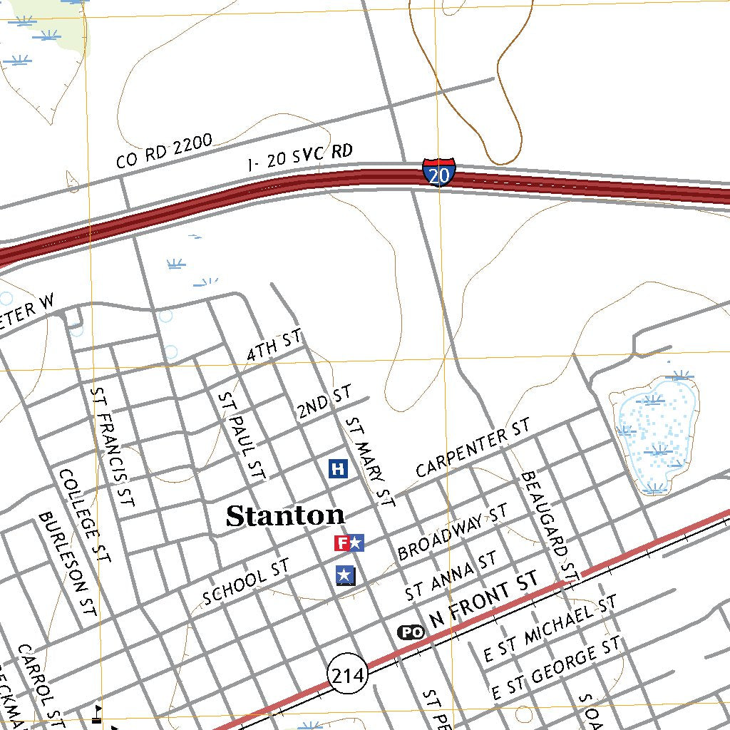 Stanton, TX (2019, 24000-Scale) Map by United States Geological Survey ...