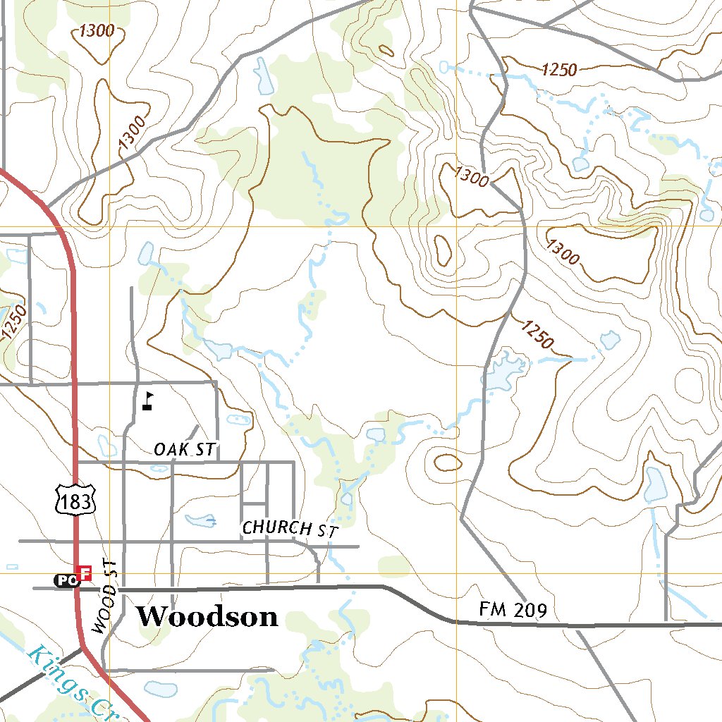 Woodson, TX (2019, 24000-Scale) Map by United States Geological Survey ...
