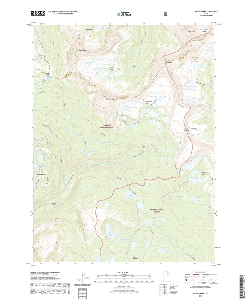 Hayden Peak, UT (2020, 24000-Scale) Map by United States Geological ...