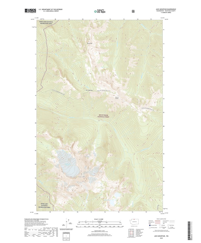 Jack Mountain, WA (2020, 24000-Scale) Map by United States Geological ...