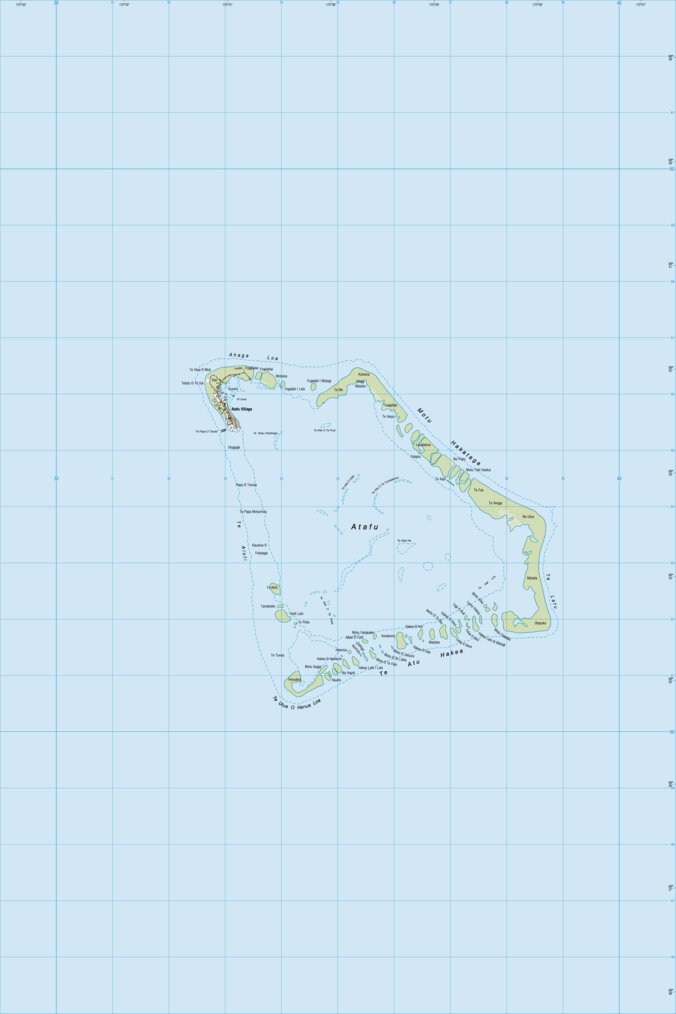 PI01 - Atafu Map by Land Information New Zealand | Avenza Maps